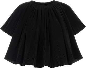 Co Femme, Blouses et Chemises, Noir, Taille: 40 FR Haut Cape Pliss&eacute; Cr&ecirc;pe