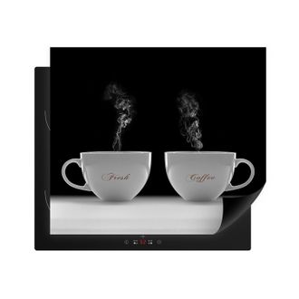 Decorwelt Herdabdeckplatte aus Kunststoff Induktionsmatte Herdabdeckmatte Abdeckung Ceranfeld Kaffee Schwarz 60x52 cm Abdeckplatte Ceranfeldabdeckung Antirutsch