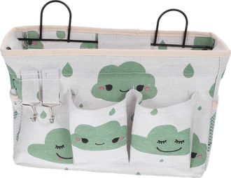 Lurrose Bedside Hanging Organizer Tasche aus Strapazierf&auml;higem Stoff Multifunktional mit Gro&szlig;em Stauraum f&uuml;r Studentenwohnheim Wohnzimmer und Reise Gr&uuml;n