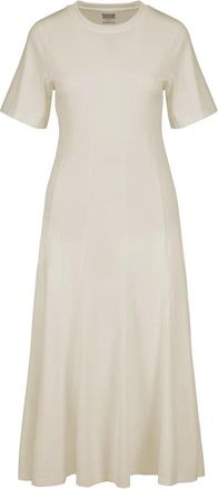 Bomboogie Femme, Robes, Beige, Taille: 42 FR Robe Longue en Coton