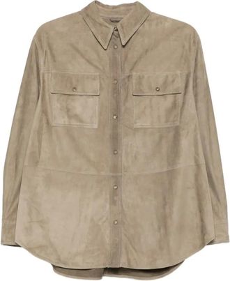 Brunello Cucinelli Femme, Blouses et Chemises, Beige, Taille: 36 FR Camicia M/L