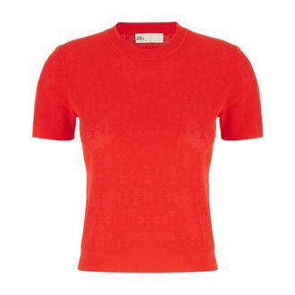 Tory Burch Klassisches Polo-Shirt f&uuml;r M&auml;nner - - Tops - Damen - Rot - L