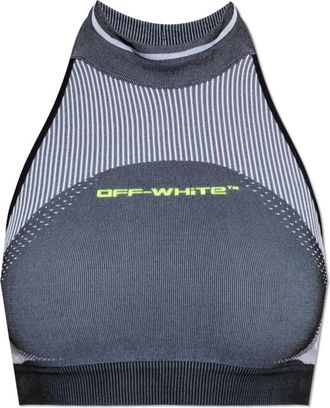 Off-white Femme, Tops, Gris, Taille: 40/42 FR Haut Court Bardot