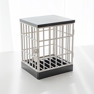 Generic Phone Jail Cage, Eine Zeitgesteuerte Lern- und Telefonaufbewahrungsbox Mit Timer for Zuhause, Büro und Schule(Gray,Small)