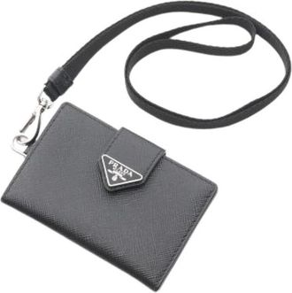 Prada unisex, Pre-owned, Noir, Taille: ONE Size Porte-cartes de visite Pre-owned
