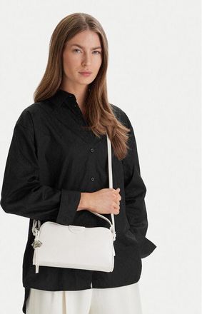 Calvin Klein Handtasche Emblem Trio Top Handle Camera Ba LV04F3370G Wei&szlig;
