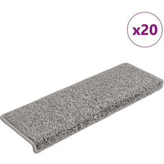 vidaXL Stufenmatten 20 Stk. 65x21x4 cm Grau Rechteckiger Rand Vidaxl