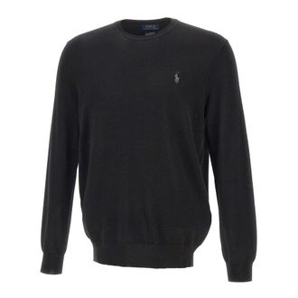 Polo Ralph Lauren Homme, Pulls, Noir, Taille: L Merino Wool Crewneck Sweater