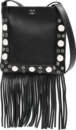 Valentino Garavani sac porté épaule à oeillets et clous - Noir