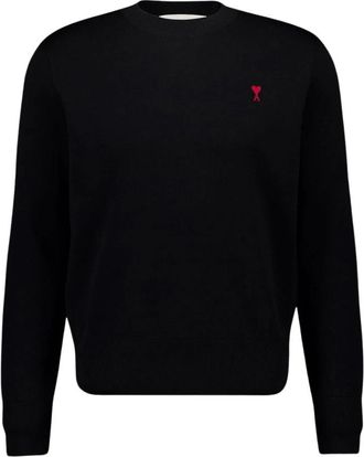 Ami Homme, Pulls, Noir, Taille: S Pull Ras du Cou Ami de Coeur