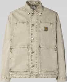 Carhartt Work in Progress Jeansjacke mit Knopfleiste und Label-Detail