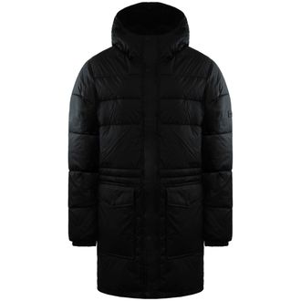 Hunter Interpid Herren-Pufferjacke, lang, Schwarz