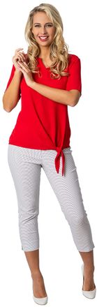 Stehmann Loli-602 Caprihose getupft (46, wei&szlig;-schwarz)