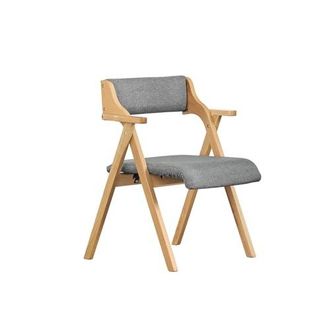 SoBuy Chaise Salle à Manger Pliante en Bois avec Coussin - Chaises de Cuisine et Chaise de Salon Pliable Confortable, Chaises Bois pour Bureau ou Jardin, Ga