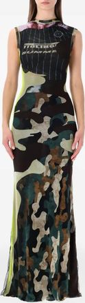 Ottolinger camouflage maxi dress - Gr&uuml;n