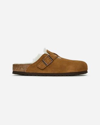 Arket Shearling-Sandale Boston Von Birkenstock -Braun