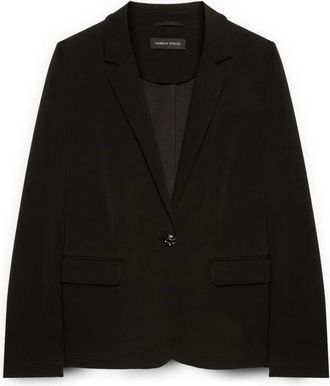 Fiorella Rubino Femme, Vestes, Noir, Taille: 42 FR Blazer Souple en Tissu Scuba