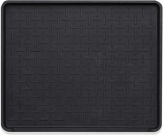 Weber Werkzeugmatte/Aus hitzebeständigem Silikon mit erhöhten Kanten für Grillwerkzeuge und Oberflächenschutz, Spülmaschinenfest, 1,5 x 28 x 23 cm, Schwarz