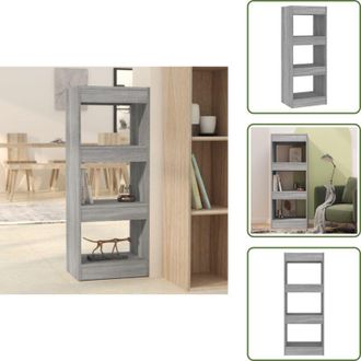 vidaXL The Living Store B&uuml;cherregal/Raumteiler Grau Sonoma 40x30x103 cm Holzwerkstoff - Raumteiler