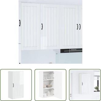 vidaXL K&uuml;chenwandschrank Hochglanz Wei&szlig; - K&uuml;chenschrank Hochglanz Wei&szlig; 50 x 31 x 100 cm Holzwerkstoff