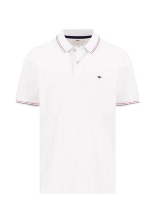 Fynch-Hatton Poloshirt FYNCH-HATTON, Herren, Gr. XXL, wei&szlig;, Web, Obermaterial: 100% Baumwolle, unifarben, regular fit normal, ohne Ausschnitt, gerader Abschluss ko