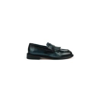 Rolando Sturlini Leder Mokassin Schuh - - Shoes - Herren - Blau - 41 EU