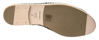 Dolce & Gabbana Mens Blue Gray Leather Buffalo Espadrille Shoes