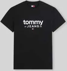 Tommy Jeans Relaxed Fit T-Shirt aus reiner Baumwolle mit Label-Schriftzug
