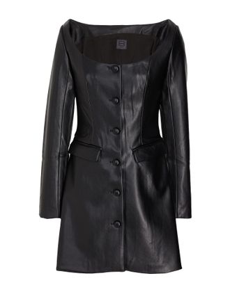 8 by YOOX SCOOP-NECK BLAZER MINI DRESS