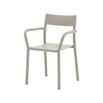New Works Fauteuil bridge empilable May - Gris - Acier - Designer Hannes & Fritz