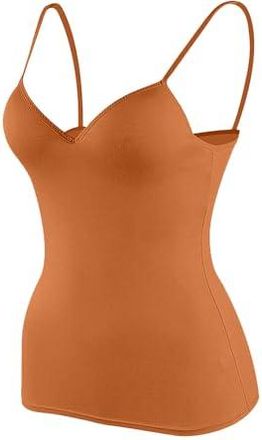 Generic Débardeur à bretelles spaghetti réglables 2026, Orange, 3XL