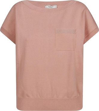 PESERICO Femme, Pulls, Rose, Taille: 36 FR Crepe Manica Aletta e Taschina