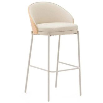 Kavehome [GEBRAUCHT] B-Ware Kave Home Hocker Sitzbank Kunstleder Beige Eamy Polsterhocker Sitzm&ouml;bel