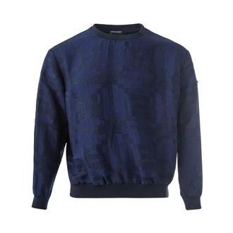 Emporio Armani Blaues Sweatshirt mit Rei&szlig;verschluss - - Sweatshirts & Hoodies - Herren - Blau - 2XL