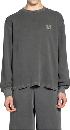 Carhartt Work in Progress T-shirt L/S Vista Waffle - Homme - Tops - Gris - Taille: XL