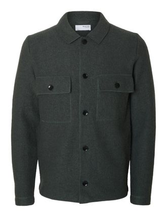 Selected Herren Slhnealy Ls Knit Workwear Cardigan Noos, Deep Forest, M EU