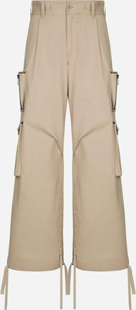 Dolce & Gabbana Cargohose Aus Baumwollgabardine - Mann Hosen Und Shorts Beige 50