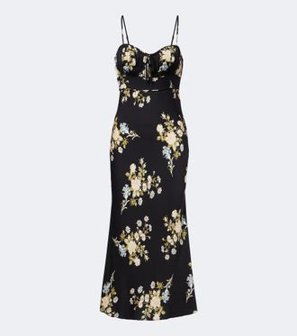 Veronica Beard Robe midi Kieren en soie m&eacute;lang&eacute;e