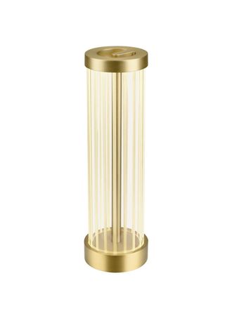 SLV QUIMERA MESSING- Nachttischlampe aus Glas, Tischlampe Rund, Moderne Tischlampe, Lampe mit Warmwei&szlig;em Licht, Tischleuchte mit effizienter LED Technik, 