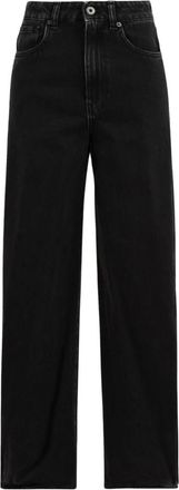 SOLOTRE Palazzo Jeans mit Seitenfalten - - Jeans - Damen - Grau - M