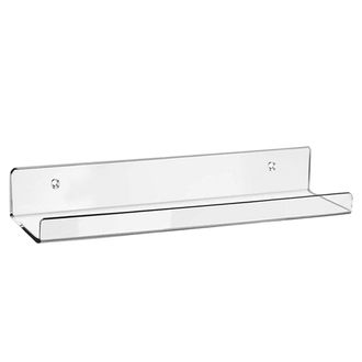 NUOBESTY TEMPNAP Transparentes Schwebendes Acryl Wandregal Modernes Display Regalbrett mit Starker Tragkraft Rundes Design f&uuml;r Wohnzimmer Bad und Vielseitige W