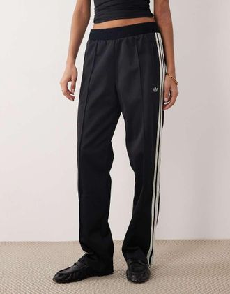 adidas Originals Firebird - Pantalon de surv&ecirc;tement avec d&eacute;tails en maille au crochet - Noir