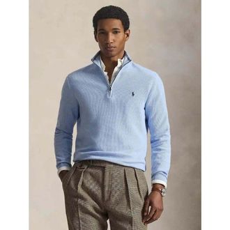 Ralph Lauren Pull camionneur bleu en coton