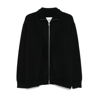 Jil Sander Schwarzer Rei&szlig;verschluss Pullover Rollkragen - - Knitwear - Herren - Schwarzk - L