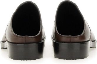 Dries Van Noten Calf Leather Clogs - Brown