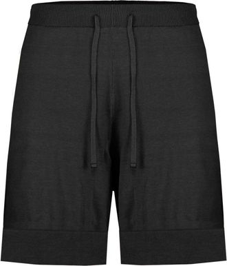 Bomboogie Femme, Shorts, Noir, Taille: 40 FR Bermuda en Maille de Lin et Coton