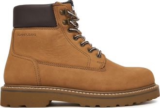 Tommy Jeans Schn&uuml;rstiefeletten Tommy Jeans Archive 01 Boot Hi Nubuck Wl Wr EM0EM01783 Hellbraun