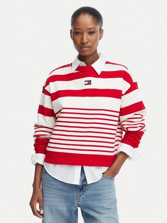 Tommy Jeans Sweatshirt DW0DW22824 Rot Regular Fit