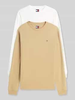 Tommy Jeans Regular Fit Langarmshirts aus reiner Baumwolle im 2er-Pack