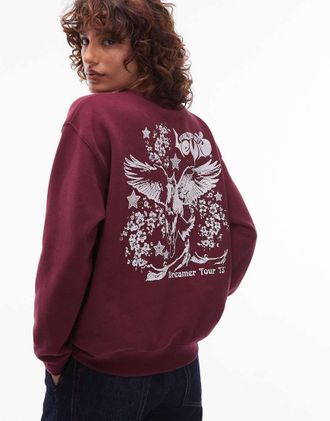 Levi's Everyday - Sweat avec imprimé au dos - Bordeaux-Rouge